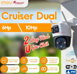 Camera Wifi ngoài trời Imou Cruiser Dual 6MP IPC-S7XP-6M0WED - 2 mắt ...