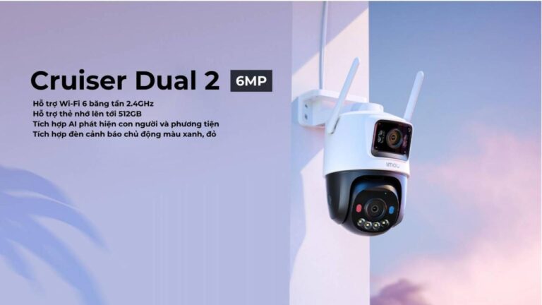 Camera Wifi ngoài trời Imou Cruiser Dual 6MP IPC-S7XP-6M0WED - 2 mắt quay quét toàn cảnh - Giải ...
